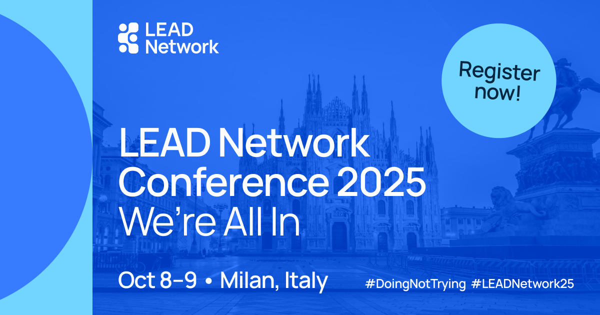 LEAD Network Conference 2025 | We’re All In | Oct 8–9, Milan